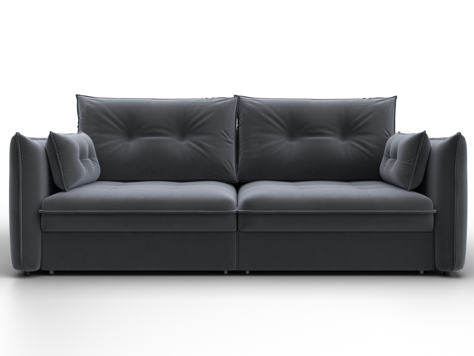 Диван прямой Лига-100 НПБ (ДСП,Фанера/Пластик/Велюр/Серый) Лига Диванов ...