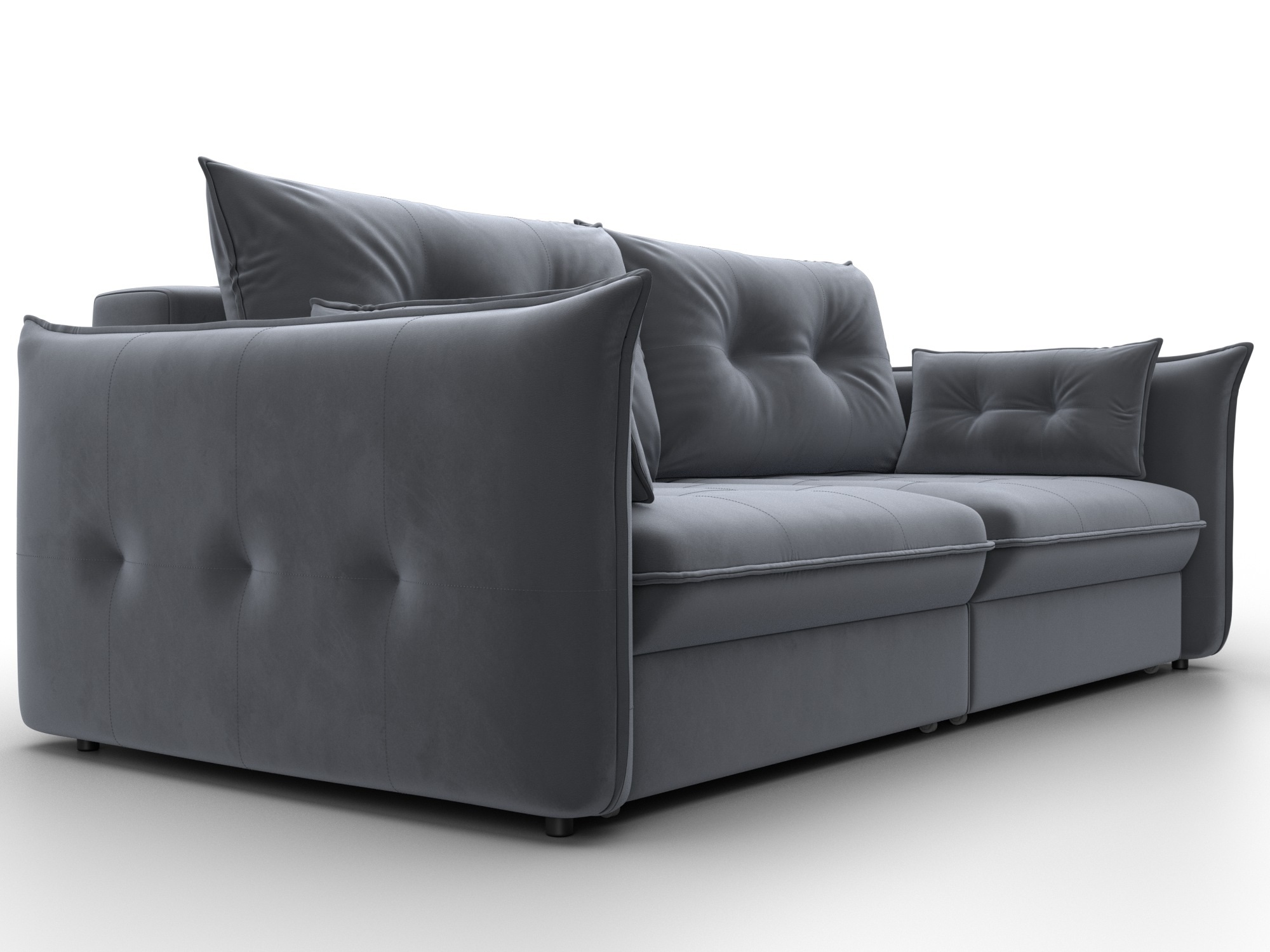 Диван прямой Лига-100 НПБ (ДСП,Фанера/Пластик/Велюр/Серый) Лига Диванов ...