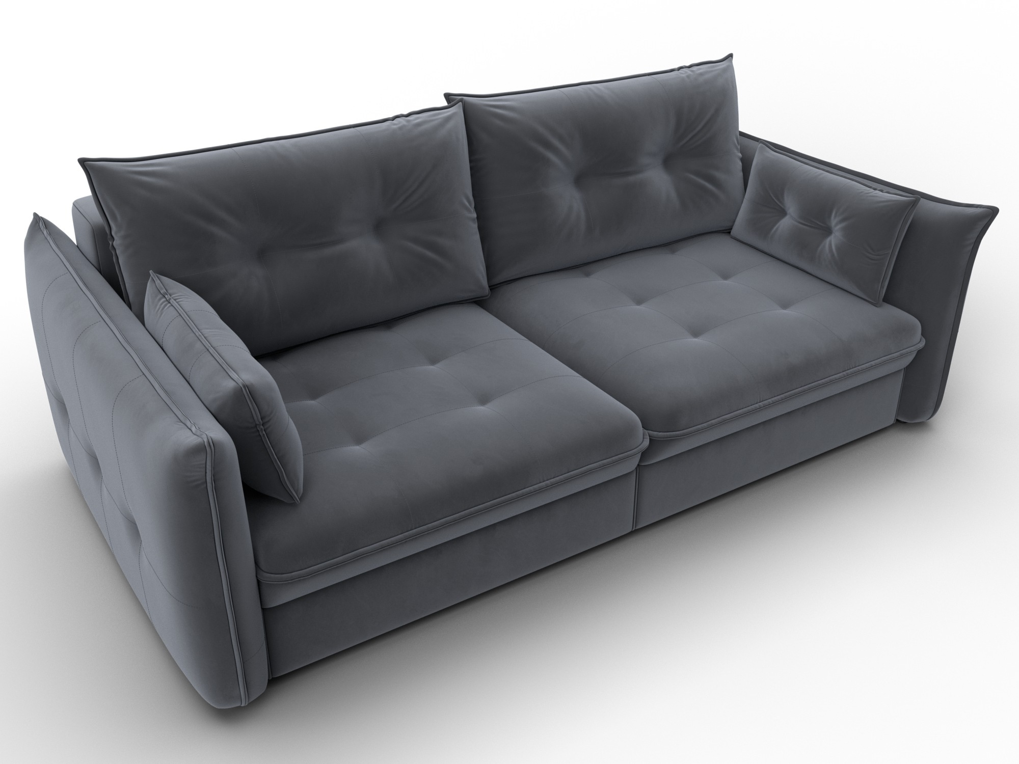 Диван прямой Лига-100 НПБ (ДСП,Фанера/Пластик/Велюр/Серый) Лига Диванов ...