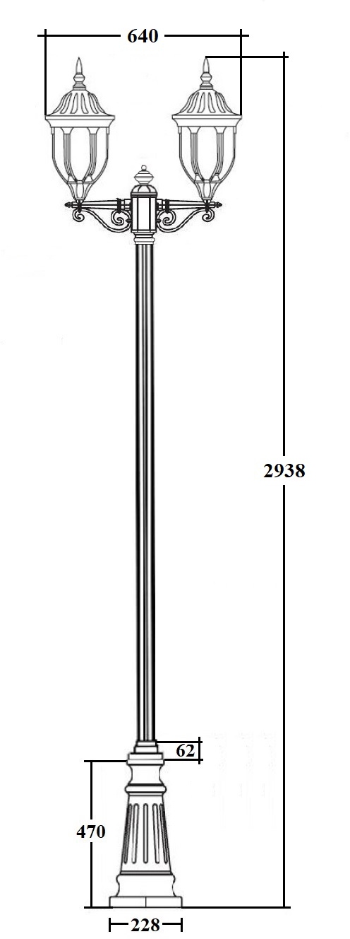 Наземный фонарь Oasis Light GENUYA 92110A B2 Bl купить выгодно в интернет-магазине Лю.ру ...