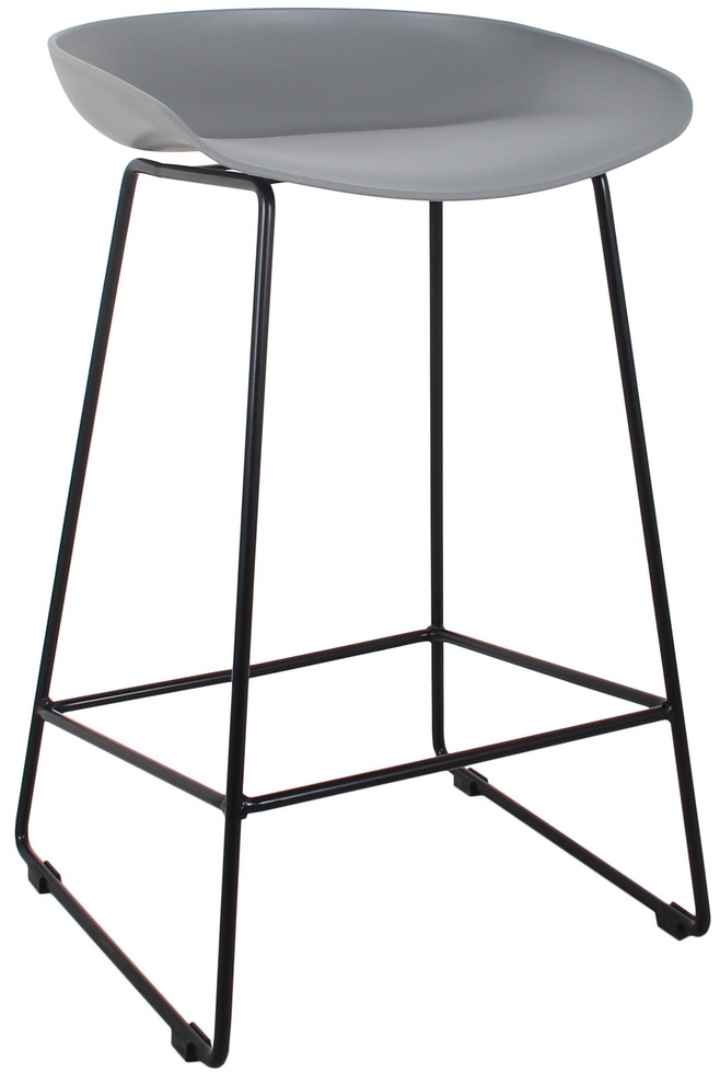 Стул полубарный серый с чёрными ножками Bradex Home Neo FR 0699 купить выгодно в интернет ...