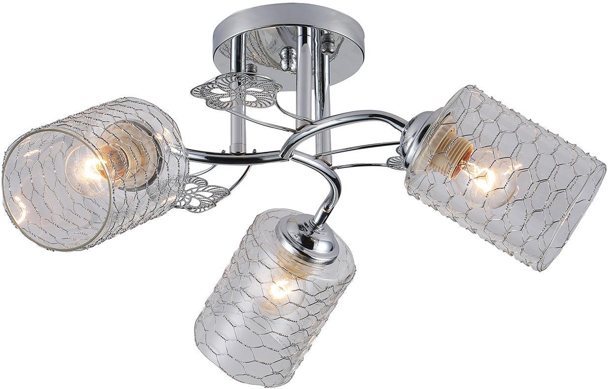 Потолочная люстра на штанге Escada Weigela 1113/3PL E27*40W Chrome ...