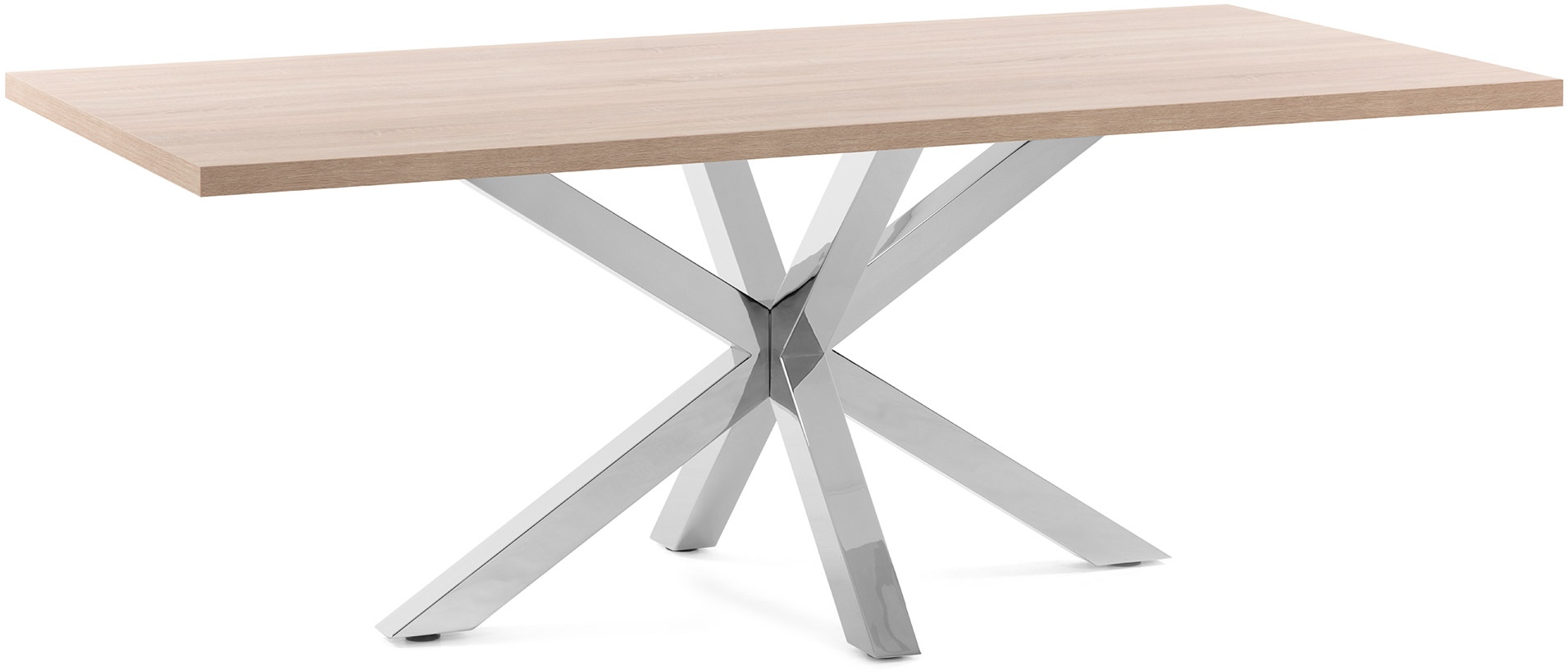 Стол обеденный La Forma (ex Julia Grup) "New argo" (Серебряный/ Сталь ...