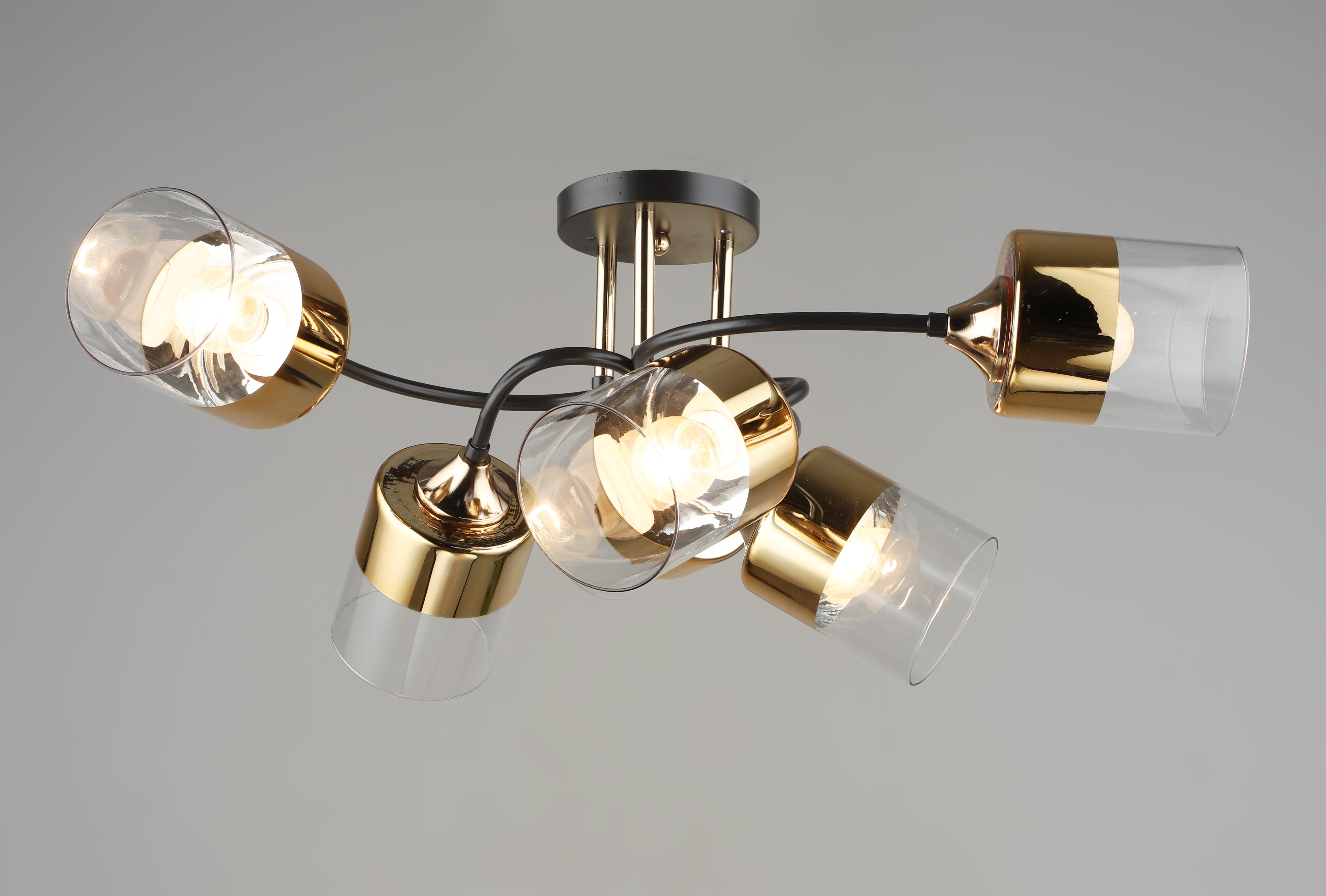 Потолочная люстра на штанге Мелодия Света SL1N SL2836-6 CF+GD 000066043 ...